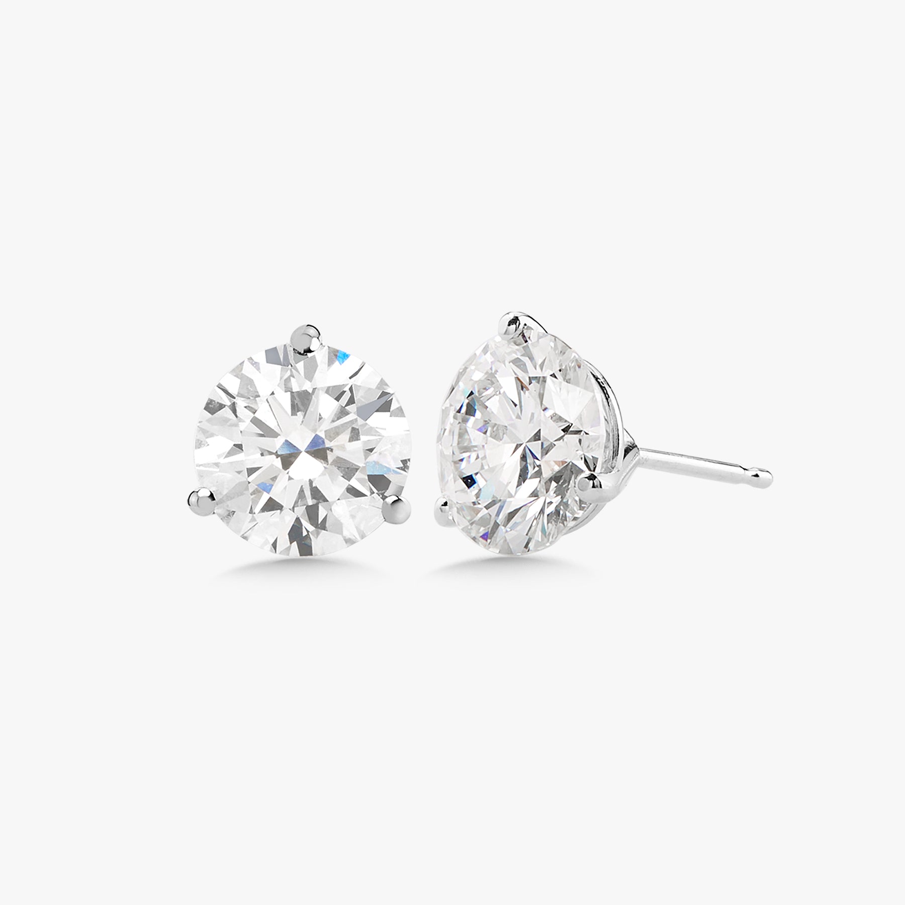 Three-Prong Martini Diamond Stud Earrings | RW Fine Jewelry – RWFJ