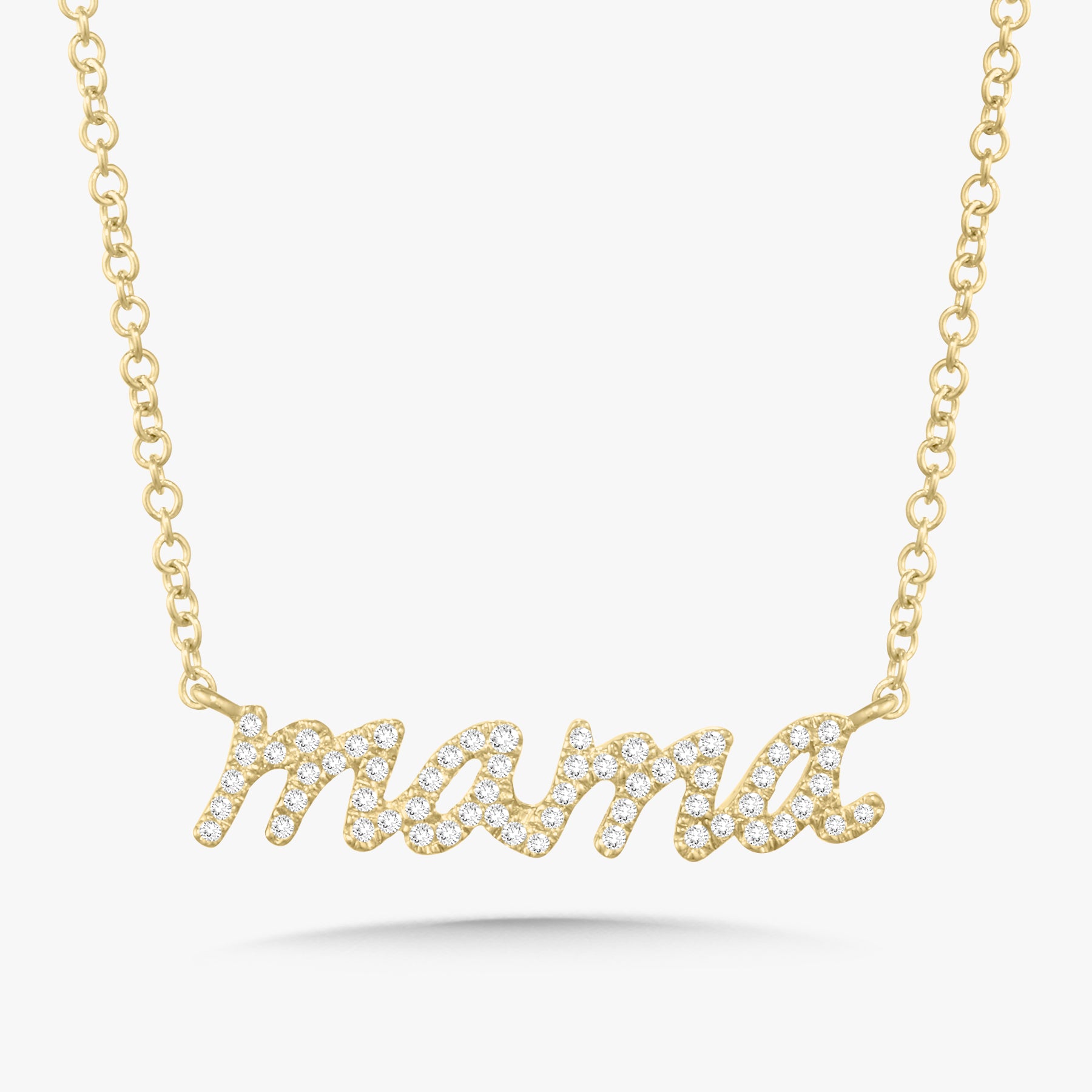 "Mama" Script Diamond Necklace – RWFJ