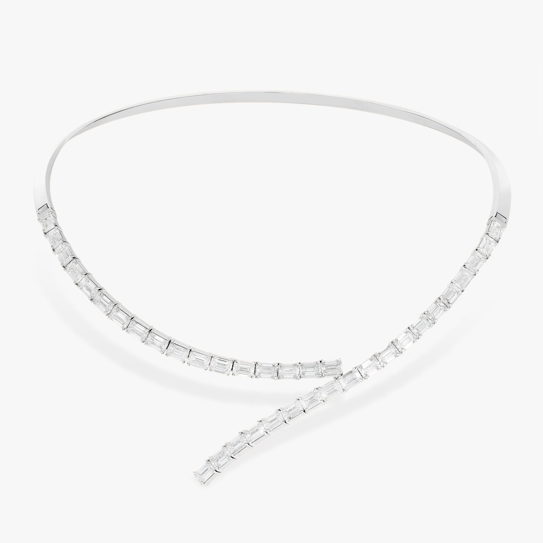 Cosetta Emerald Cut Necklace Cuff 19.58 ctw – RWFJ