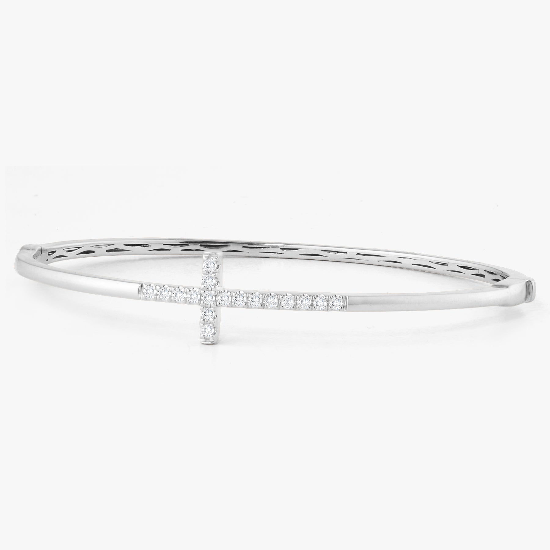 Proverbs Diamond Cross Bangle – RWFJ