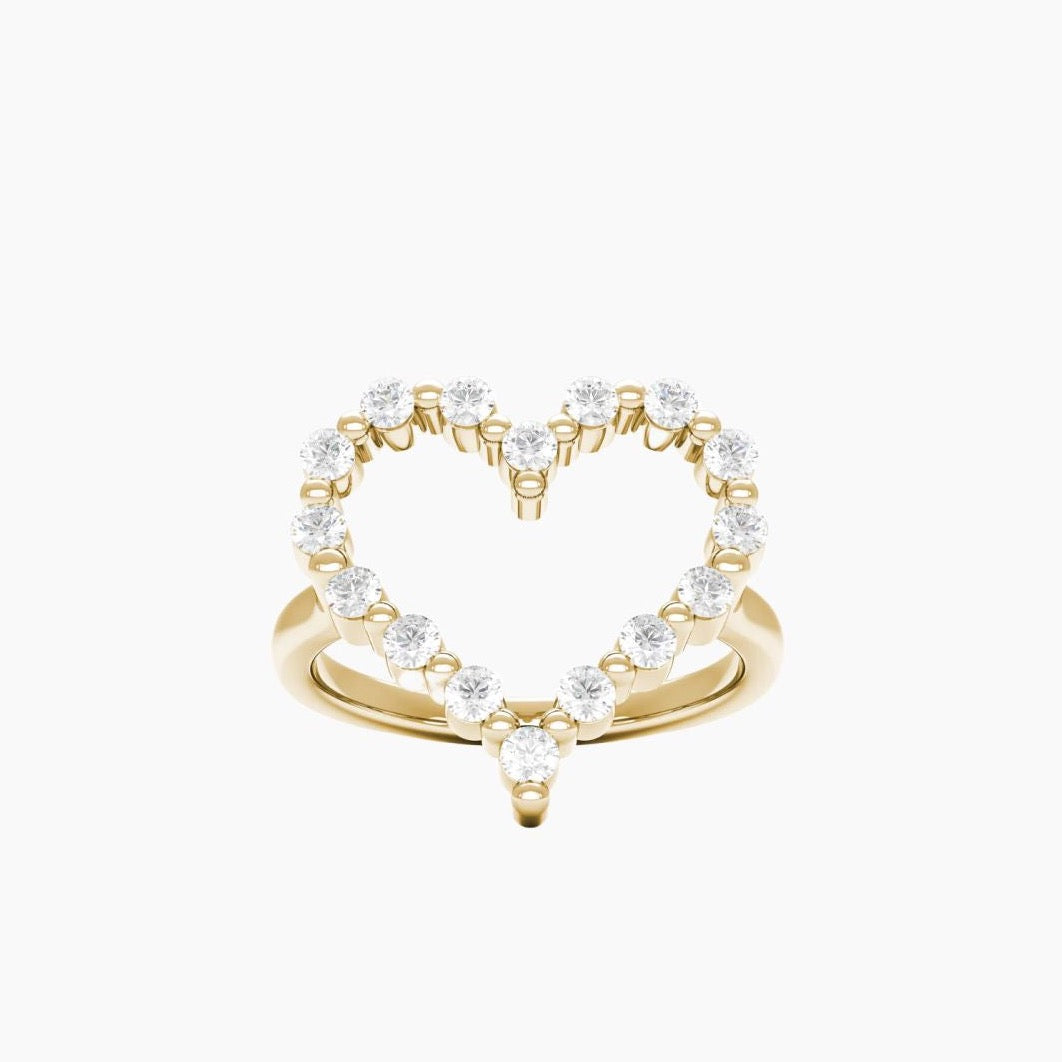 Little Posie Charlie Cloud® Floating Diamond Heart Ring 0.56 ctw – RW ...