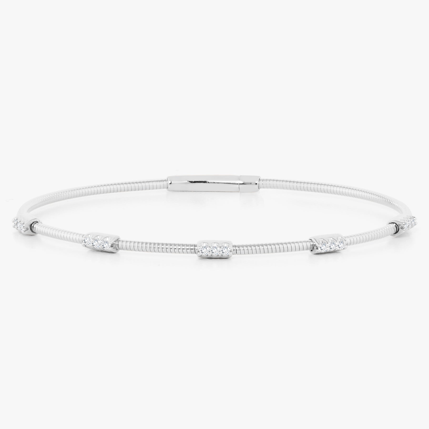 Three Cluster Flexible Bangle Bracelet – RWFJ