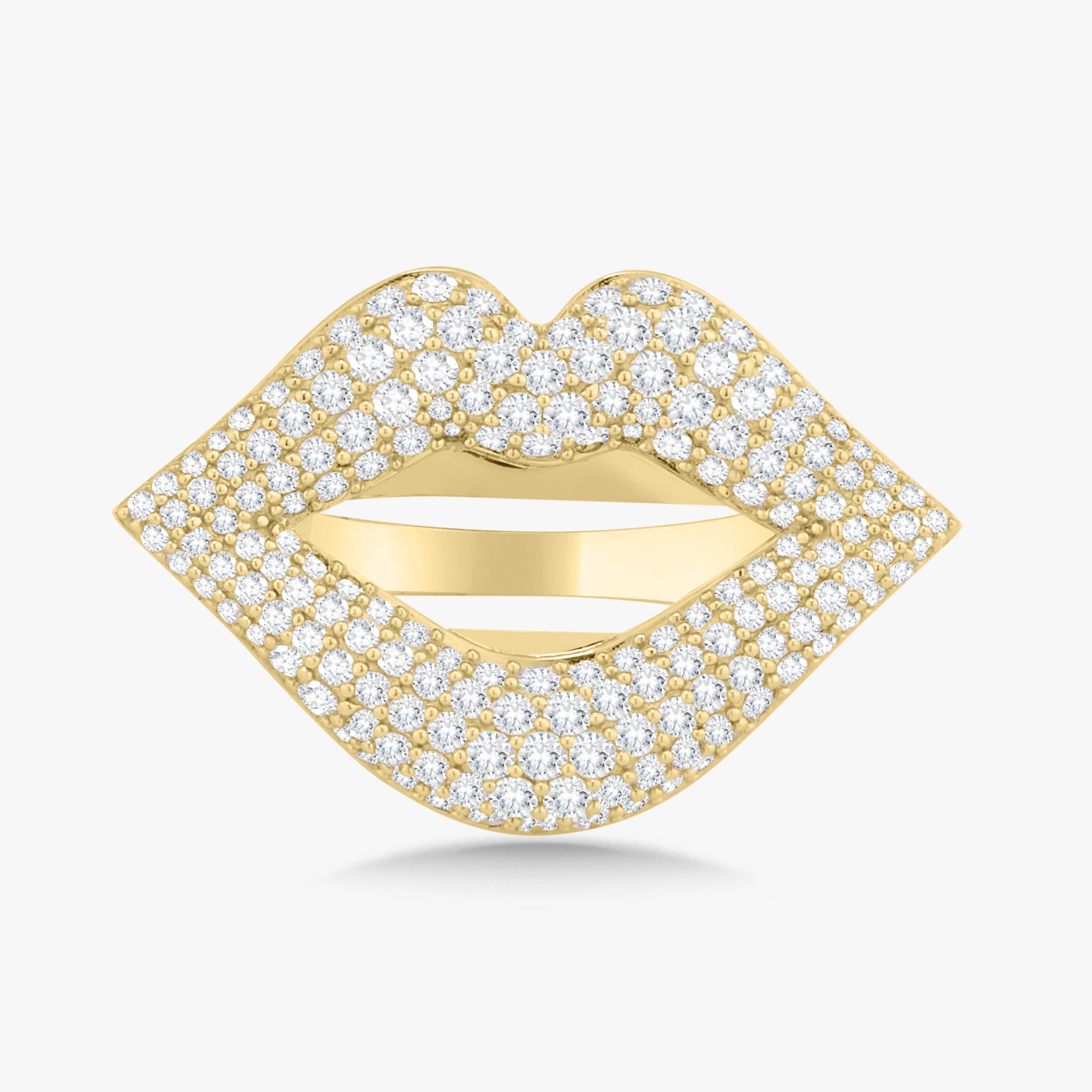 Taylynn Pave Diamond Lips Ring – RWFJ