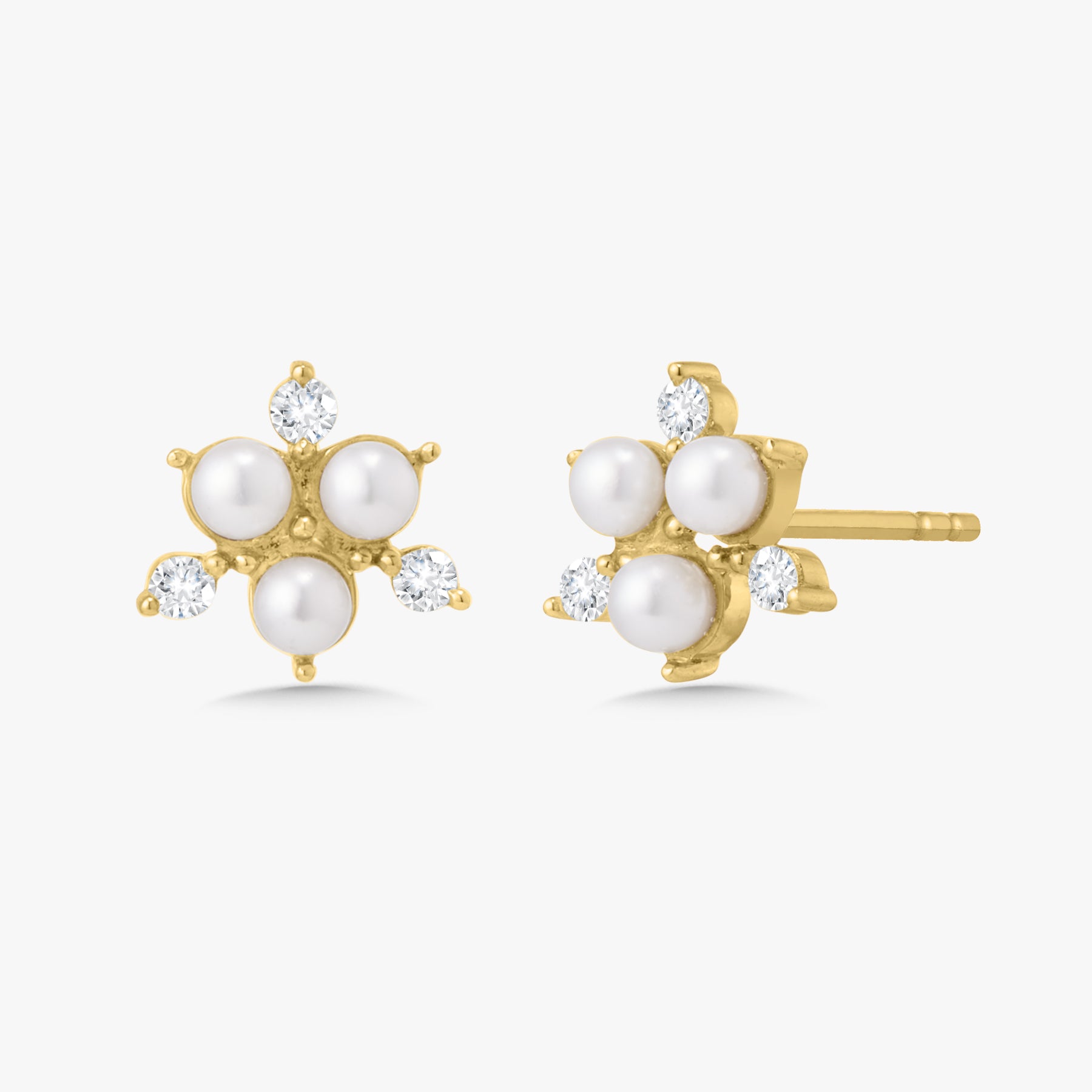 Pearl Cluster Stud Earrings – RWFJ