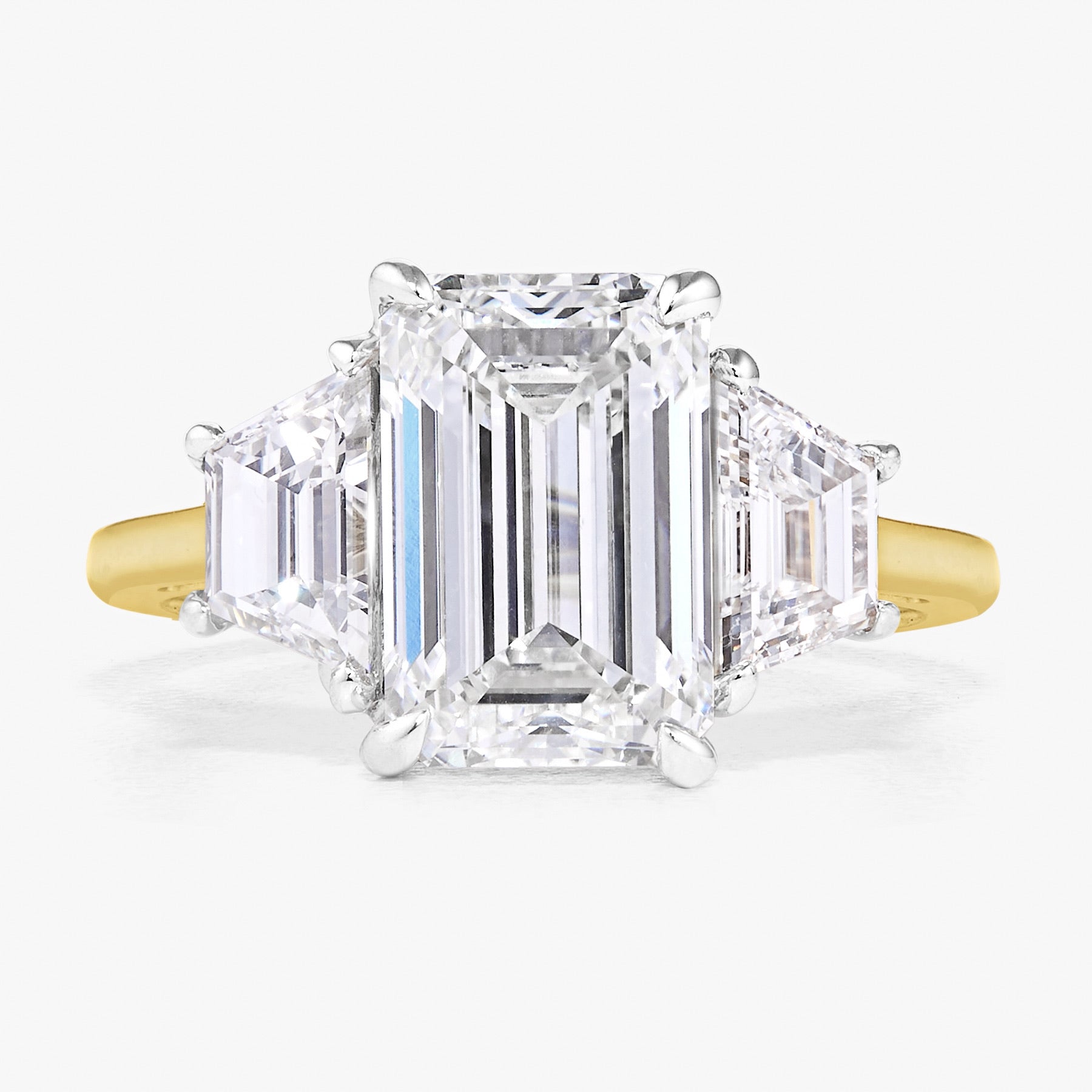 3.65 Emerald Cut Lab Grown Diamond With Trapezoids – RWFJ