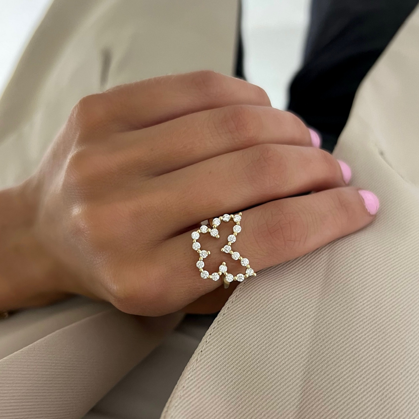 Little Posie Charlie Cloud® Floating Diamond Butterfly Ring 0.70 ctw ...