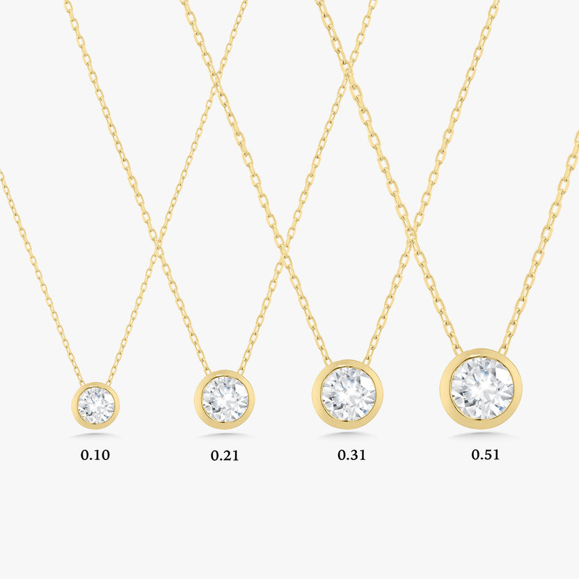 Single Diamond Bezel Necklace – RWFJ