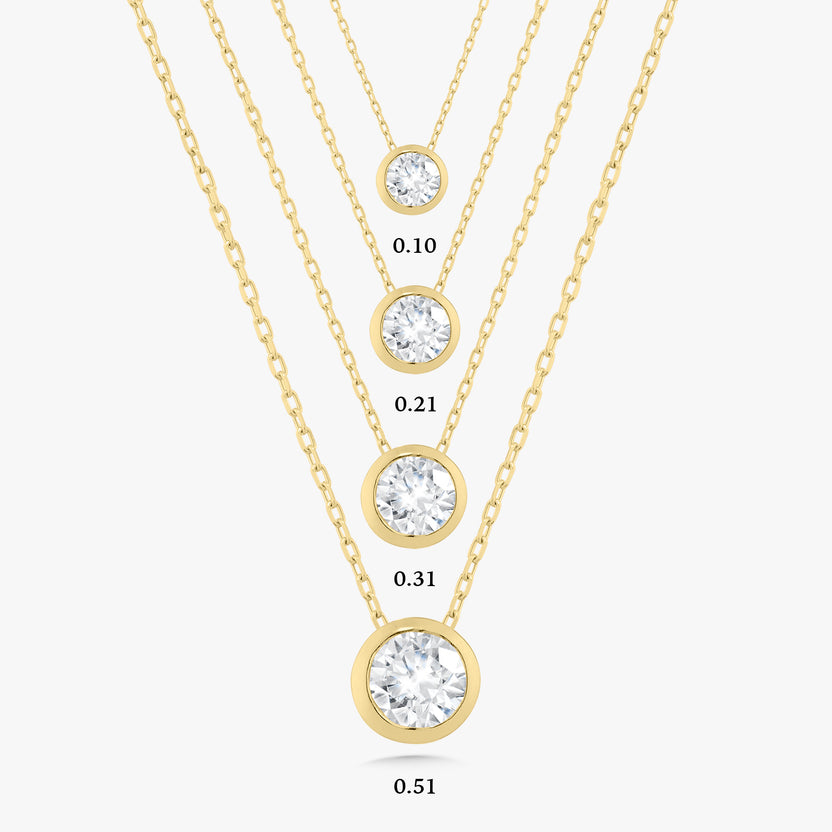 Single Diamond Bezel Necklace – RW Fine Jewelry