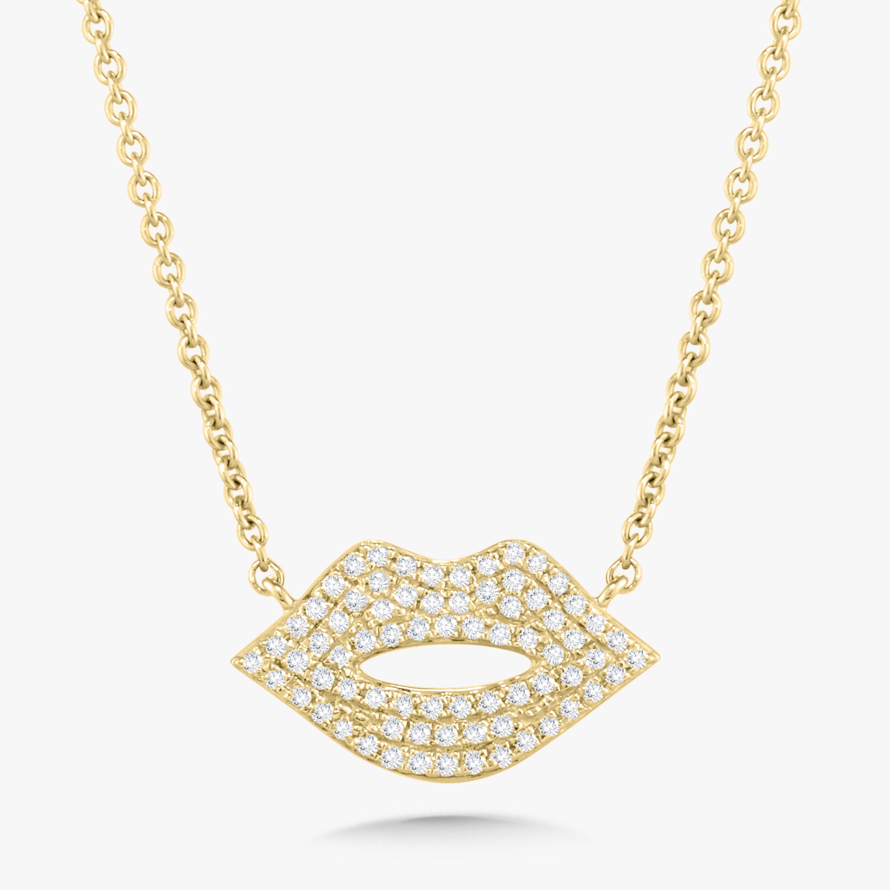 Taylynn Pave Diamond Lips Necklace – RWFJ
