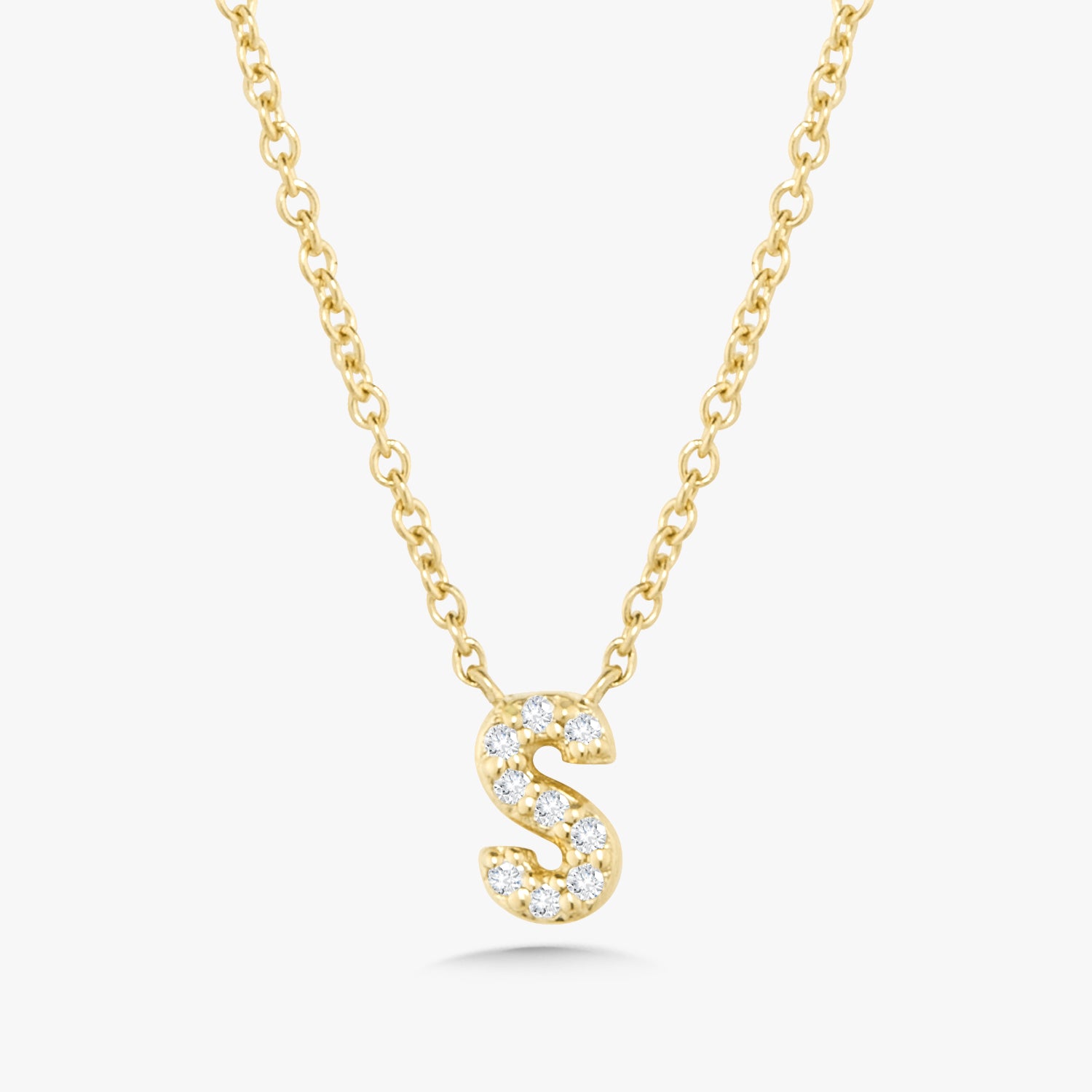 Tiny Diamond Initial Necklace – RWFJ