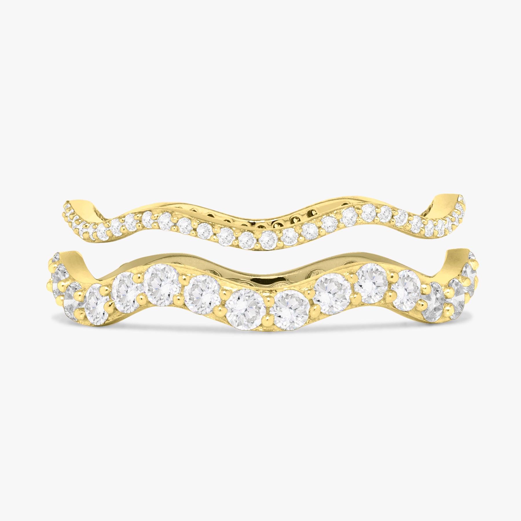 Wavy Diamond Eternity Stacking Bands – RWFJ