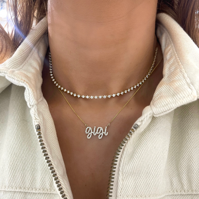 Custom Handwritten Diamond Name Necklace – RW Fine Jewelry