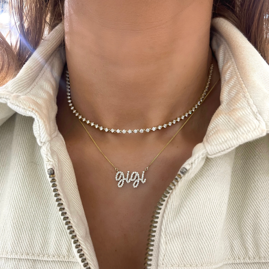 Custom Handwritten Diamond Name Necklace – RW Fine Jewelry