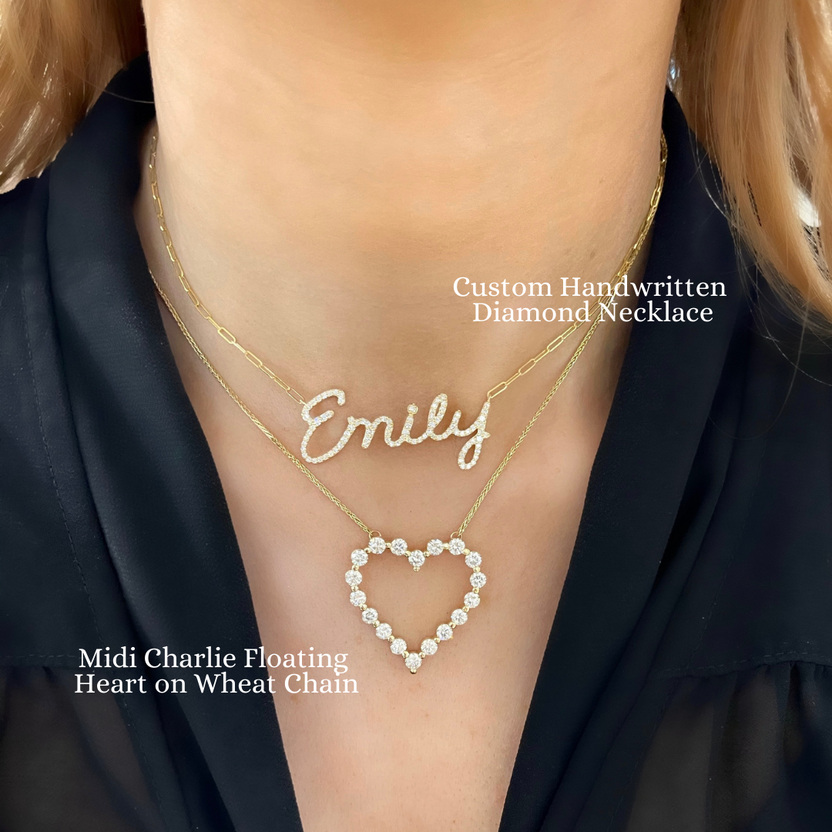 Custom Handwritten Diamond Name Necklace – RW Fine Jewelry