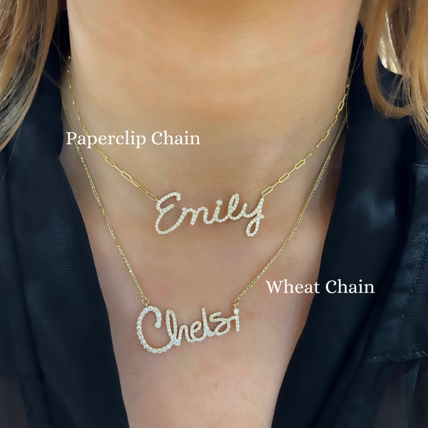 Custom Handwritten Diamond Name Necklace – RW Fine Jewelry