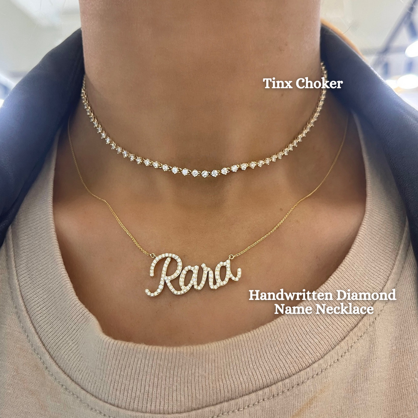 Custom Handwritten Diamond Name Necklace – RW Fine Jewelry