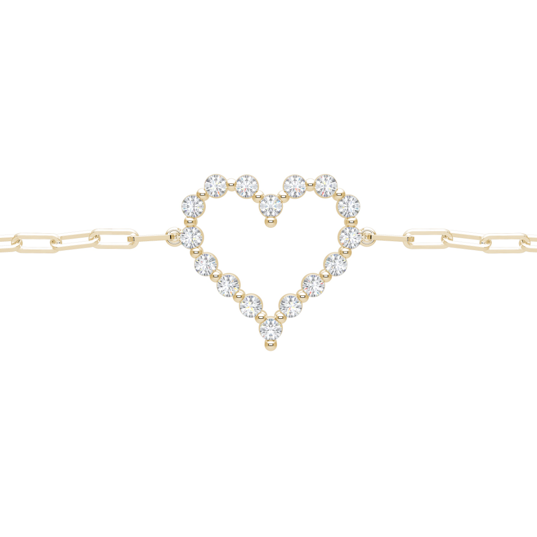 Little Posie Charlie Cloud® Floating Diamond Heart Bracelet 0.56 ctw ...