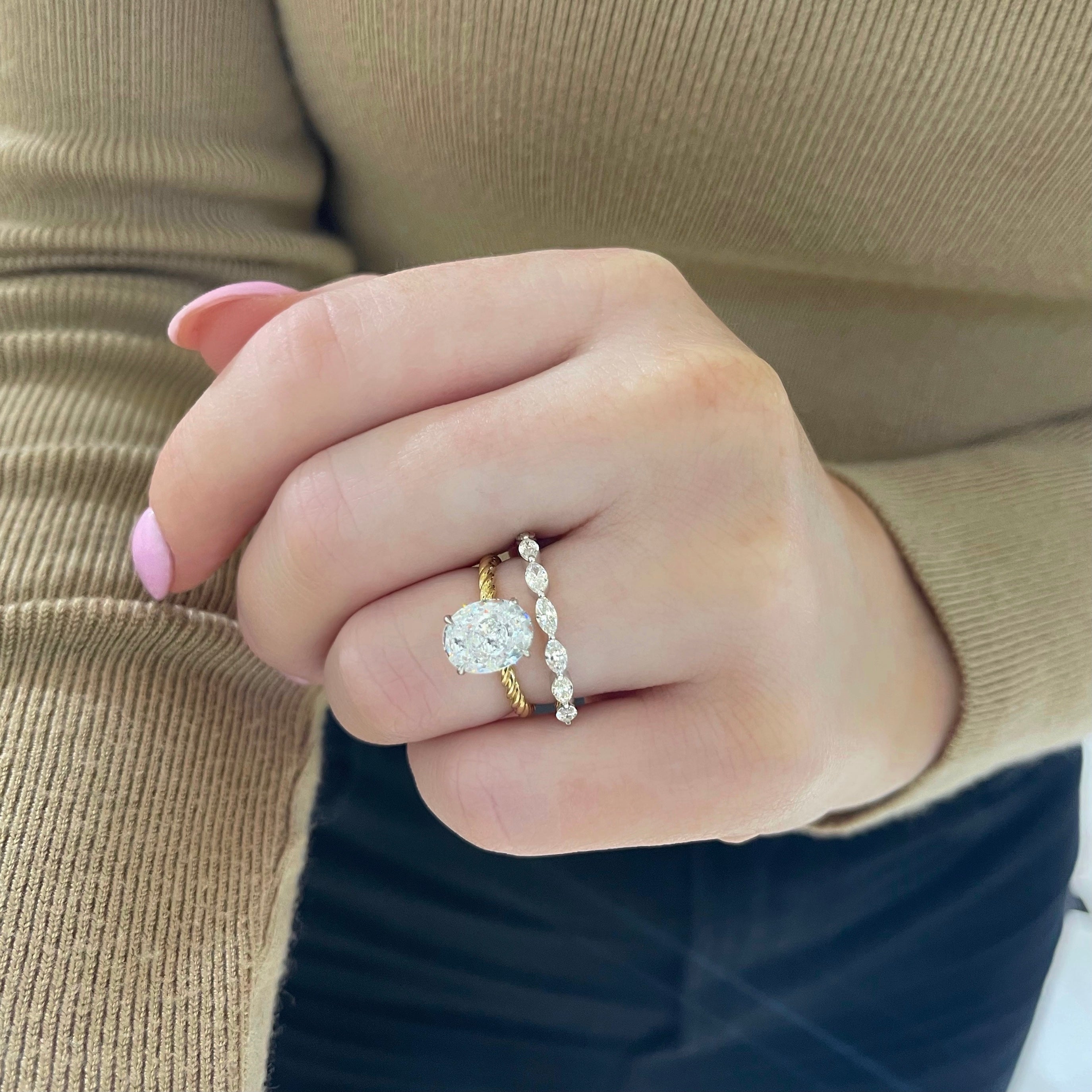 Viola Marquise Shaped Diamond Band – RW Fine Jewelry